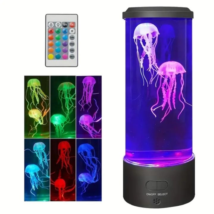 Novelty Design Jellyfish Light Relax Mood Lamp RGB Holiday Lighting ...