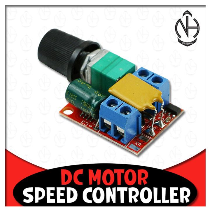 Mini DC Motor PWM Speed Controller 3V-35V Speed Control Switch LED Dimmer- 5A | Daraz.com.bd
