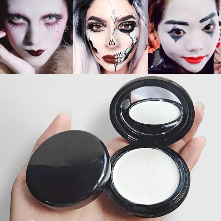 Goth White Makeup Foundation Cream Concealer Cosplay White Clown White Face Body Paint Zombie ...
