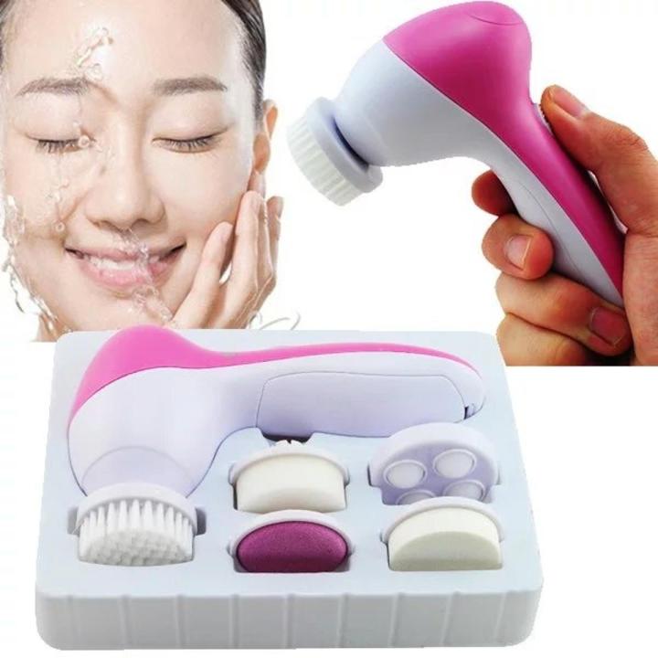 5-in-1 Beauty Care Brush Massager Scrubber Face Skin Electric Facial ...