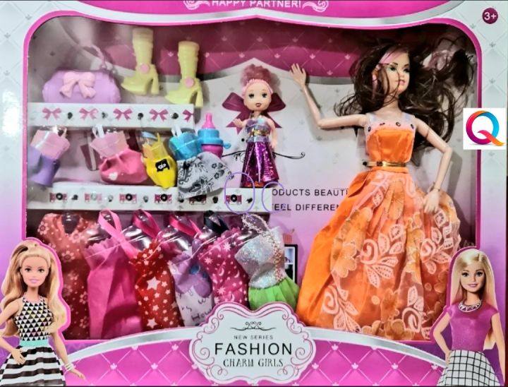 Barbie doll Joint Moveable fashion set - Doll - doll | Daraz.com.bd