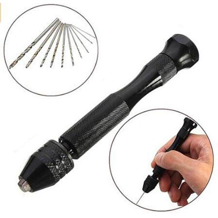 Precision Pin Vise Model Aluminum Hand Drill Set With Twist Drill Bits ...