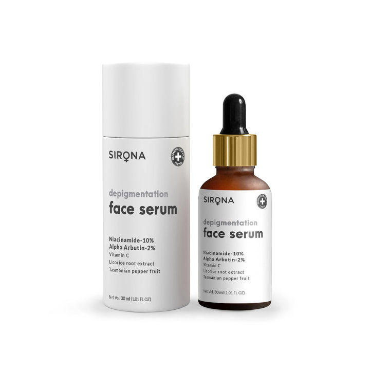 Sirona 10% Niacinamide Face Serum for Pigmentation & Dark Spots Removal - 30 ml, Vitamin C ...