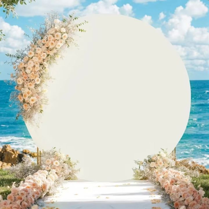 Wall Cloth Elastic Round Backdrop Cover Solid Color Portable Arch ...