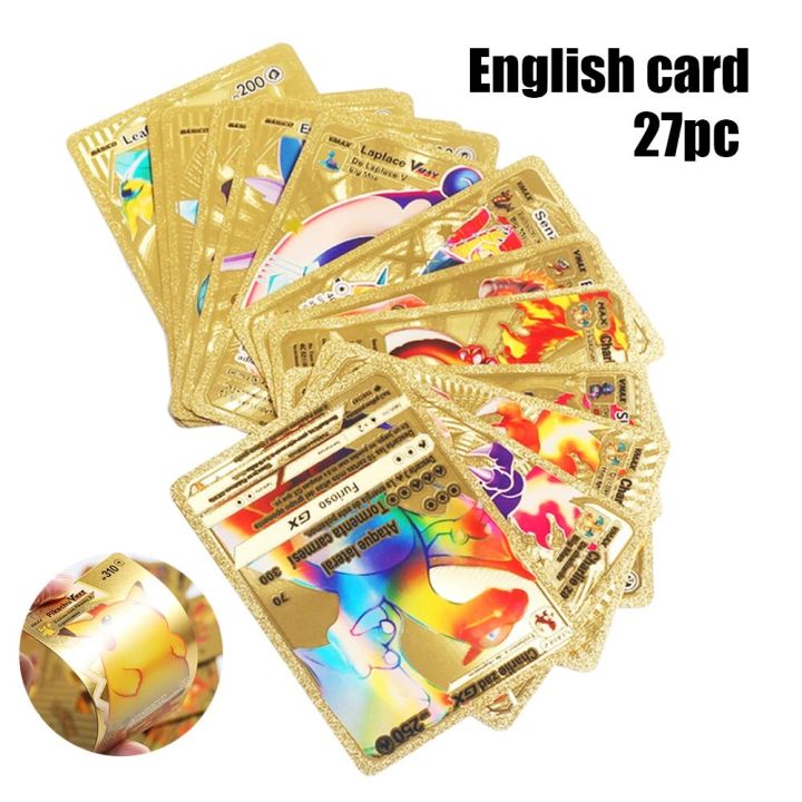 New Pokemon Cards Metal Vmax GX Card Charizard Pikachu Mewtwo Rare ...