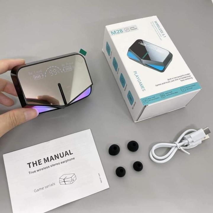 Advanced M28 TWS Wireless Gaming Earbuds With Free Gift - Bluetooth ...