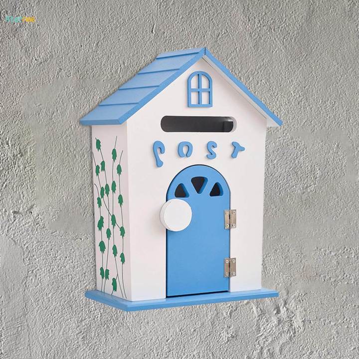 Wall Mount Mailbox Garden Wooden Post Box 8.6x4.7x12.6inch | Daraz.com.bd