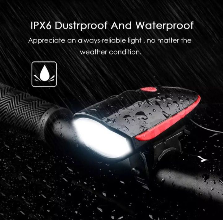 Waterproof rechargeable light and Horn bicycle light and Horn cycle ...