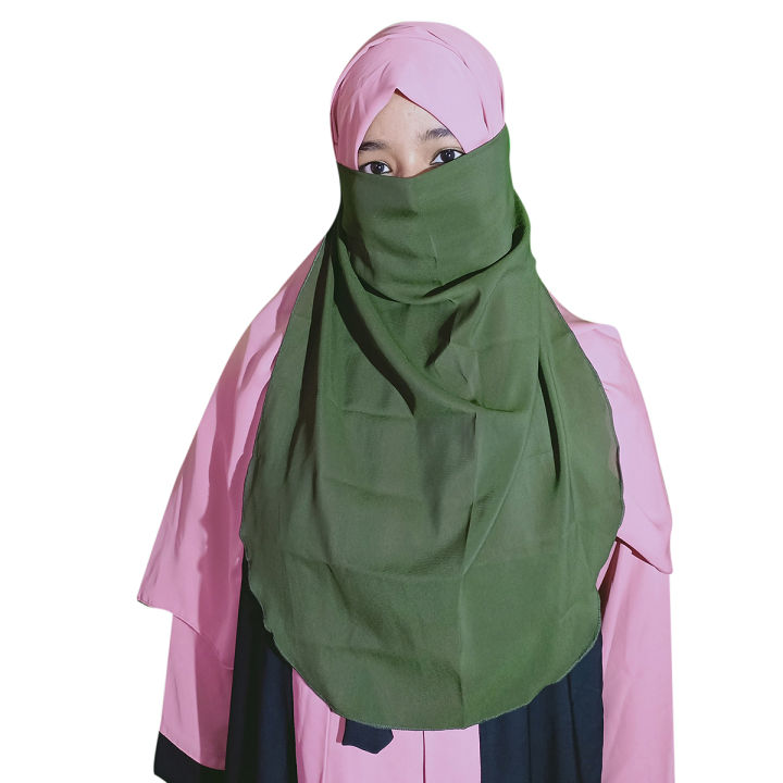 Nose Niqab Hijab One Part Muslim Half niqab for women | Daraz.com.bd