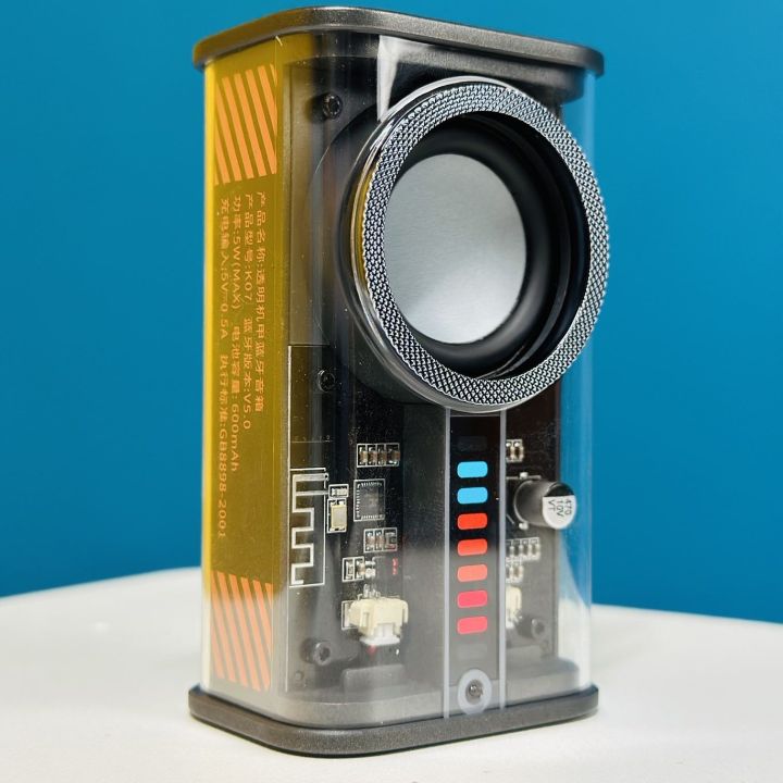 Mecha K07 Transparent Wireless Speaker- Black Color | Daraz.com.bd