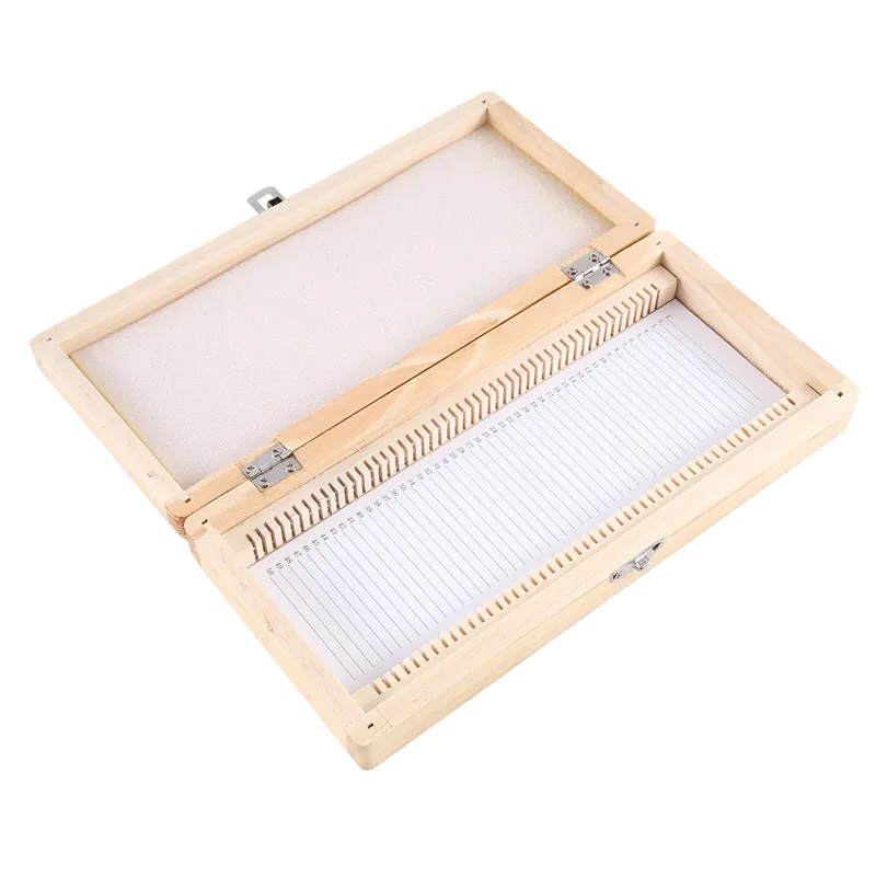 Wooden Slide Storage Box, Holds 50 Slides, Microscope Slide Box Easy ...