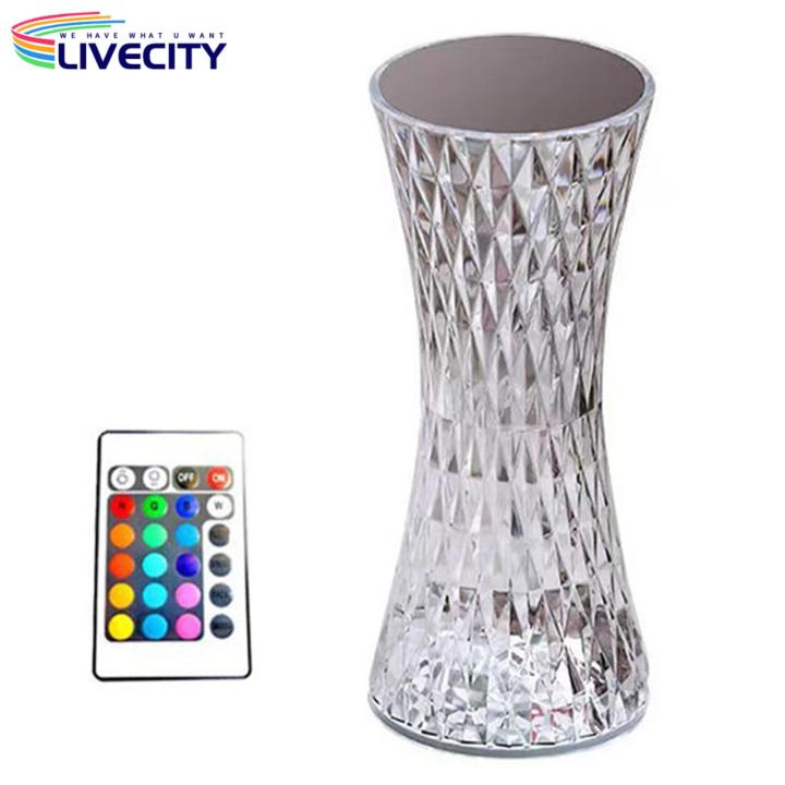 Led Light Modern Rgb Dimmable Bedside Lamp with Remote Control ...
