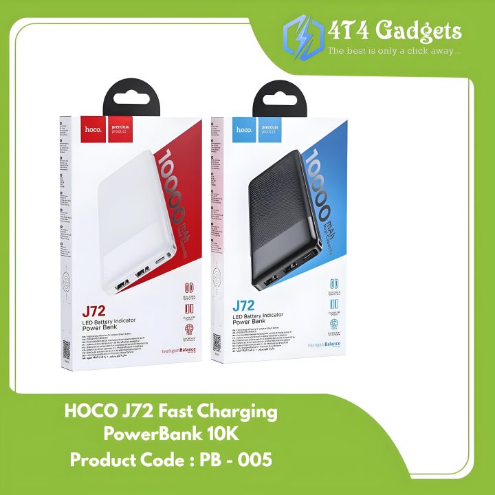 New 2025 Hoco J72 Easy Travel Power Bank 10000mAh | Daraz.com.bd