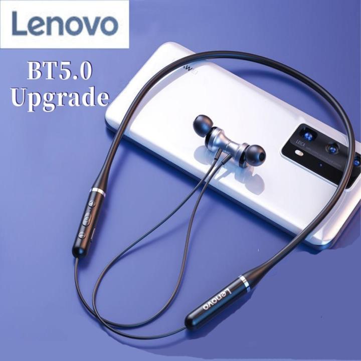 Lenovo HE05 Wireless Bluetooth 5.0 in-Ear Neckband Earphones with Mic ...