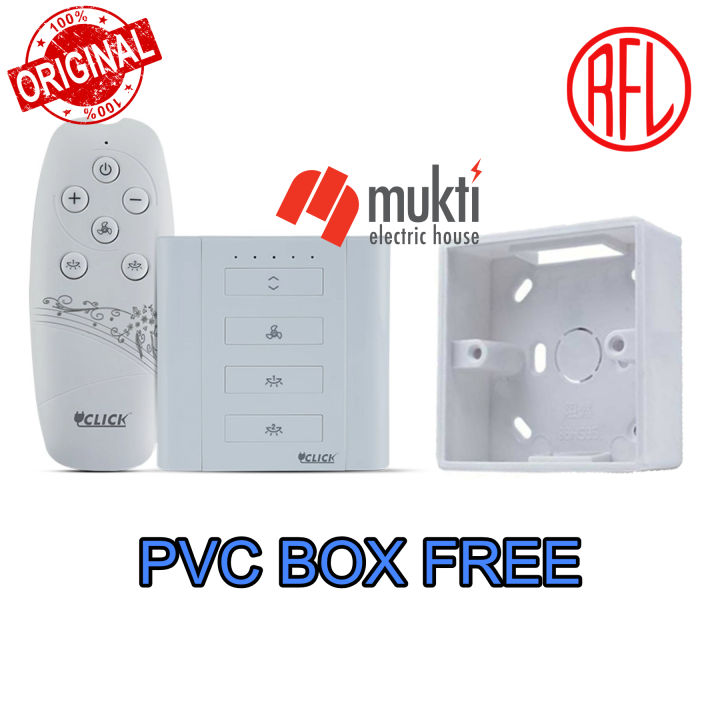 Click Wireless Remote Control Switch with PVC Box Free 1 Year Brand ...