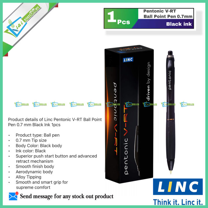 Linc Pentonic V-RT Ball Point Pen 0.7 mm Black Ink 1pcs | Daraz.com.bd