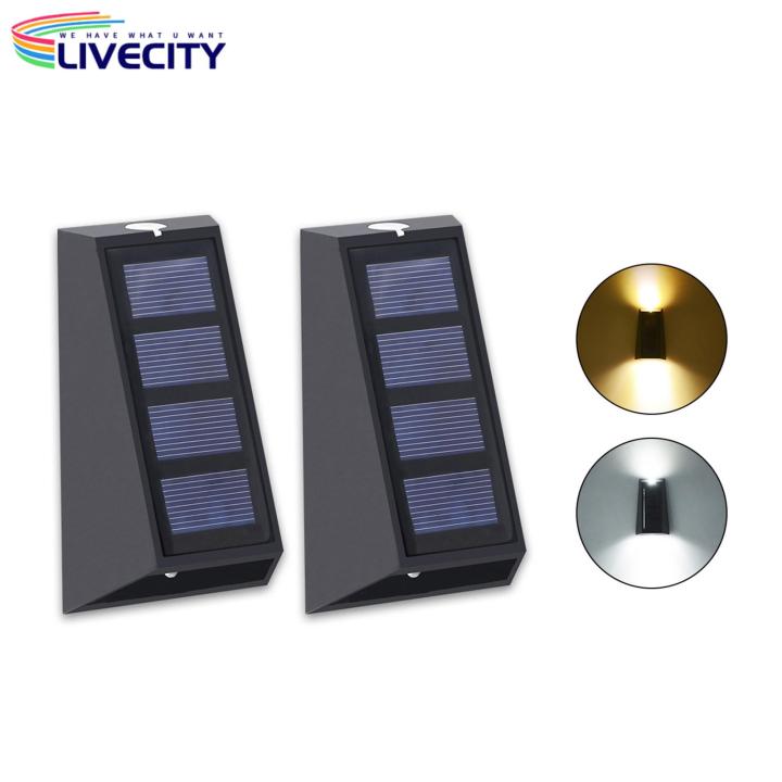 Outdoor Fence Lights Automatic On/Off Color Changing Solar-Powered LED ...