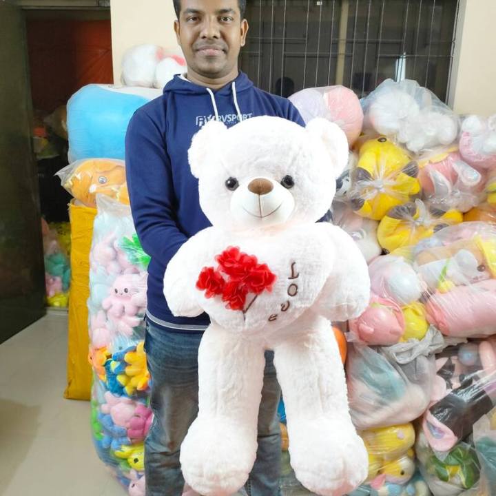 Cute New Teddy Bear Plush Toys with love heart | Daraz.com.bd