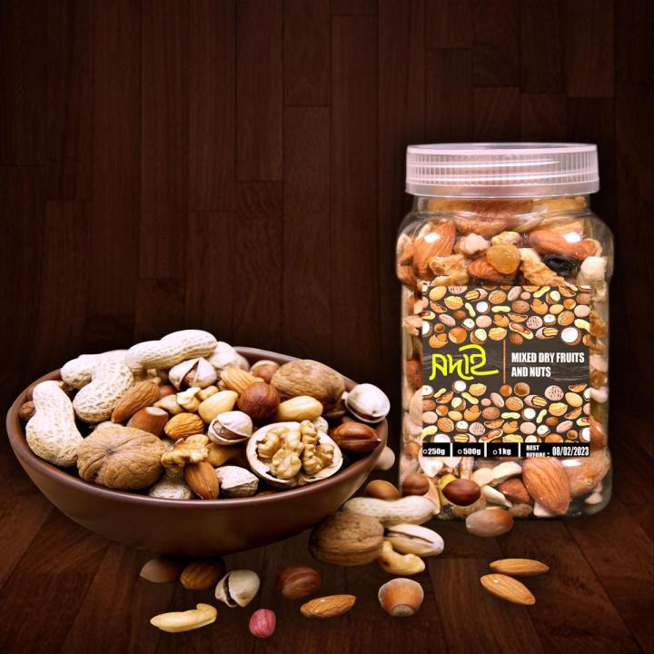 Mixed Dry Fruits And Nuts 250 Gm - Badam | Daraz.com.bd