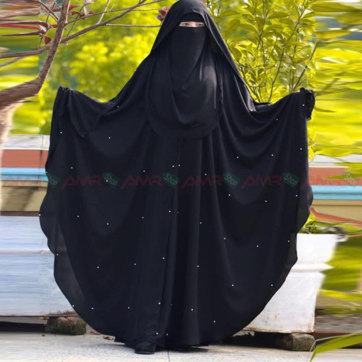 New High-Quality Mohuya3 Borka Set Dubai Charry Fabric Abaya Burqa ...