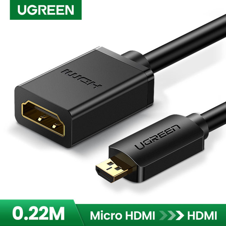 （NEW）Micro HDMI Adapter HD4K Micro Mini HDMI Male to HDMI Female Cable ...