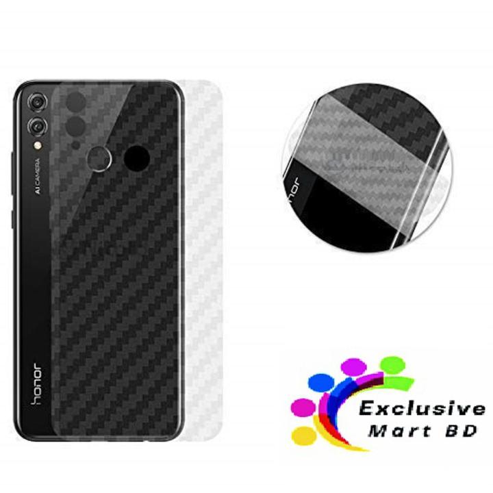 Huawei P Smart 2019 Carbon Fiber Sticker Vinyl Back Poly Skin Protector ...
