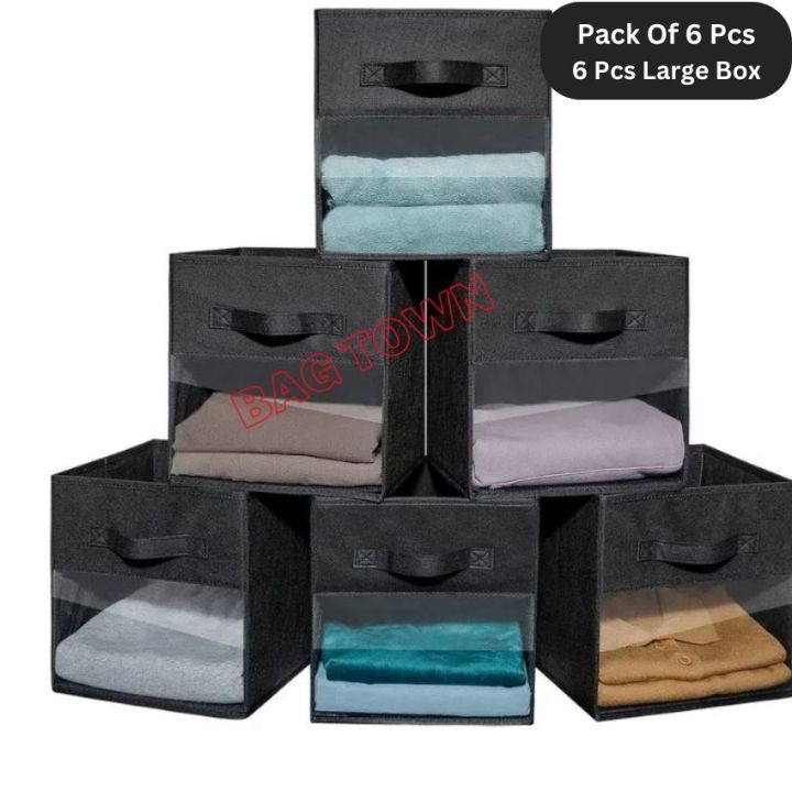 3 Pcs Cloth Storage Box, Large Capacity Laundry Basket, Cloth Organizer ...
