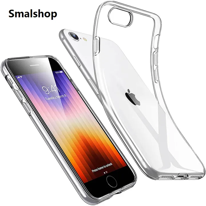 Smalshop High Quality Clear Silicone Soft Case For iPhone SE 2022 2020 ...