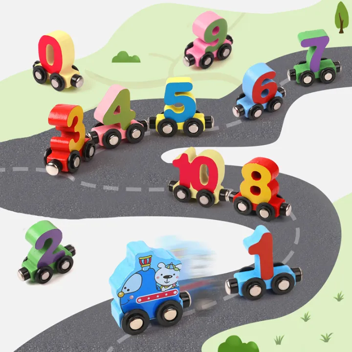 Wooden children's colorful assembled tractor solitaire toy wooden ...