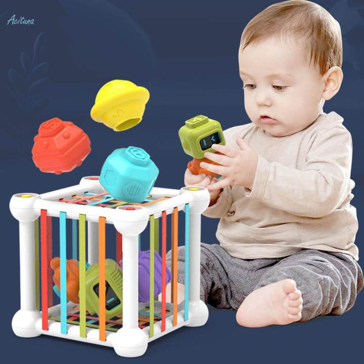 Montessori Shape Blocks, Toddlers Shape Sorter Toys, Sensory sensory ...