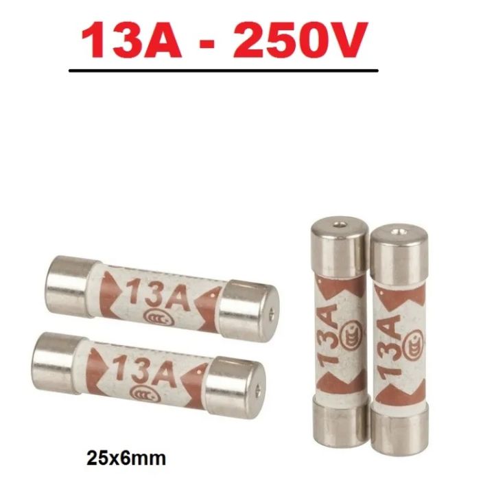 Ceramic Cartridge Fuses 13A 250V 6x25mm Fast Blow 3Ps | Daraz.com.bd