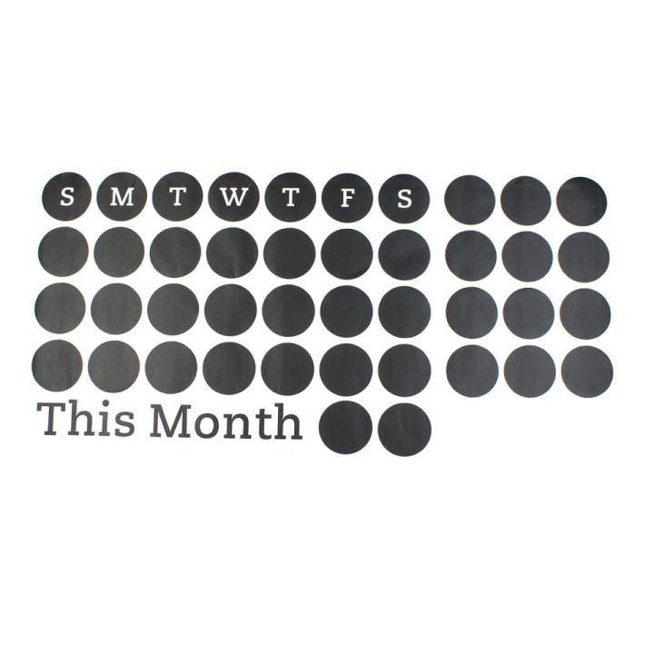 Lamps PVC Monthly Plan Daily Sticker Month Calendar Chalkboard Office ...