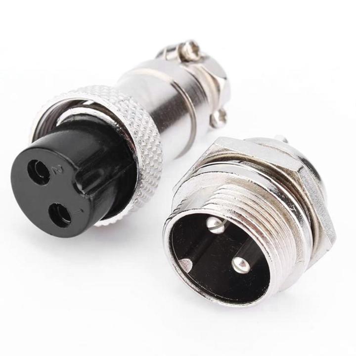 GX16 Aviation Connector 2-Pin 400V Screw Type Male and Female Butt ...