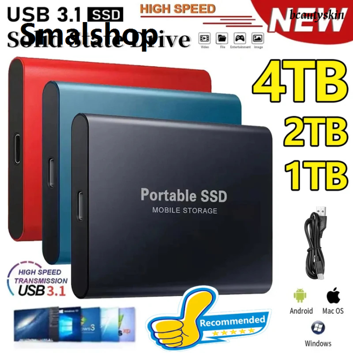 Smalshop Hot Portable SSD 1TB 2TB High Speed Solid State External Hard ...