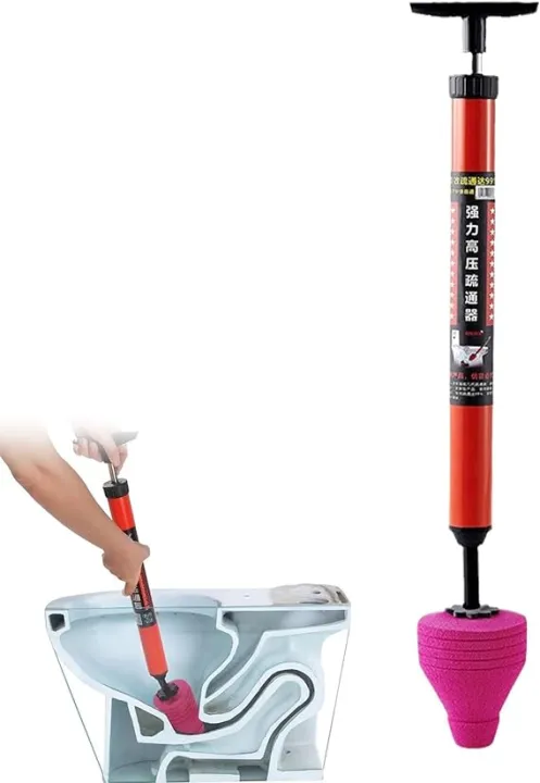 Pipe Cleaner Drain Cleaner Plunger, Pack of 1 High Pressure Toilet ...