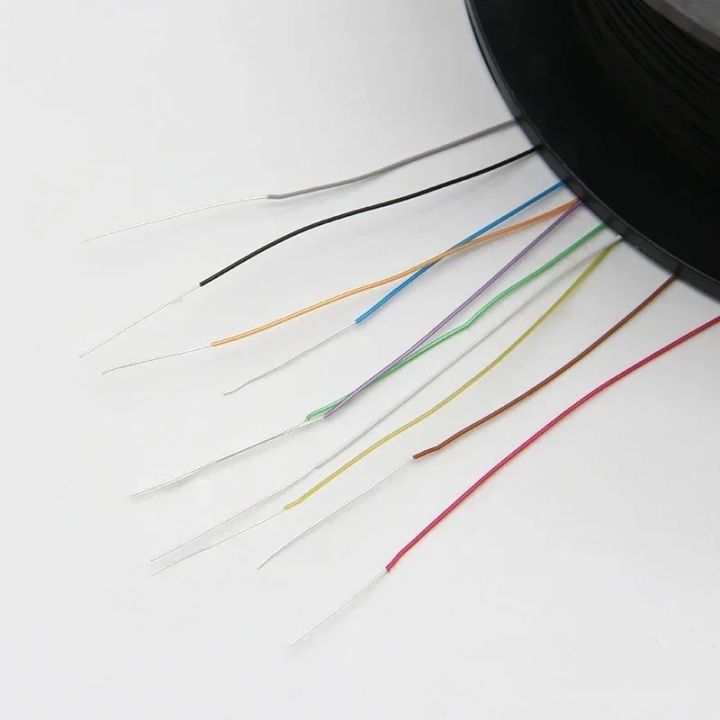 5/10/50M UL1423 PTFE Silver Plated Copper Wire 38/36/34/30/28/26AWG High Temperature Electronic ...