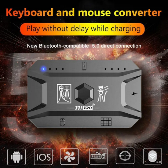 Portable Mobile Gaming Keyboard Mouse Converter Adapter M1 Pro Keyboard ...
