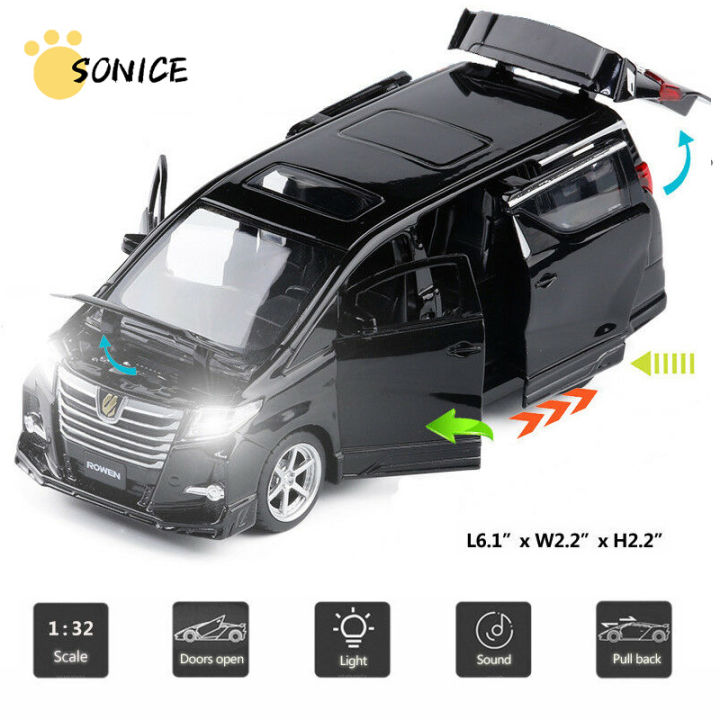 1:24 Toyota Alphard MPV Diecasts Car Simulation Steering Shock Toy ...