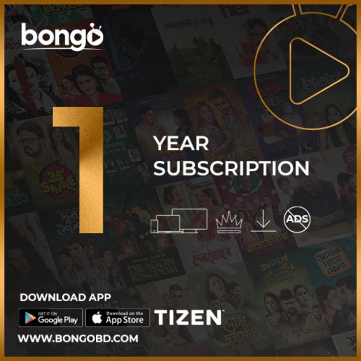 Yearly Bongo Subscription (Three Devices, Two Streams) | Daraz.com.bd
