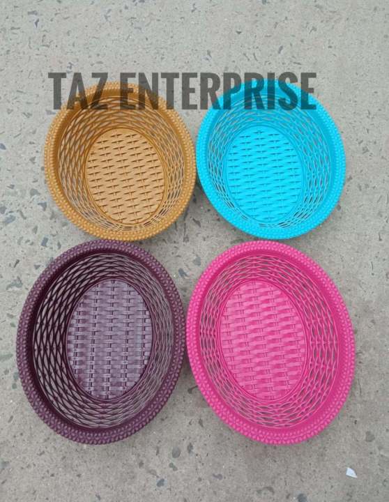 Premium quality plastic jhuri -flower -fruit basket (3pis) (6/3 ince ...