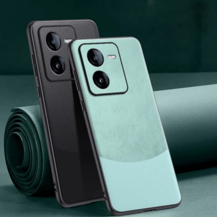 For IQOO Z9 Case 360 Degrees Protection Leather Soft Border Anti ...