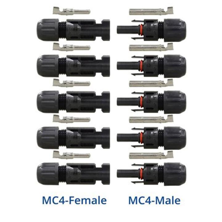 KOGEEK 5 Pairs MC4 Portable Waterproof Male/Female Pin Connector ...