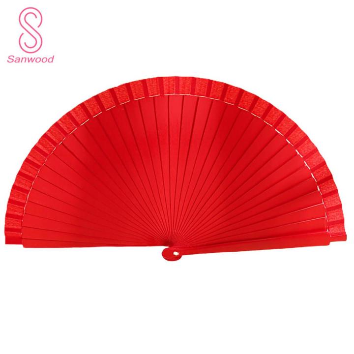 Folding Fan Smooth Opening/Closing Wooden Shank Classical Dance Fan ...