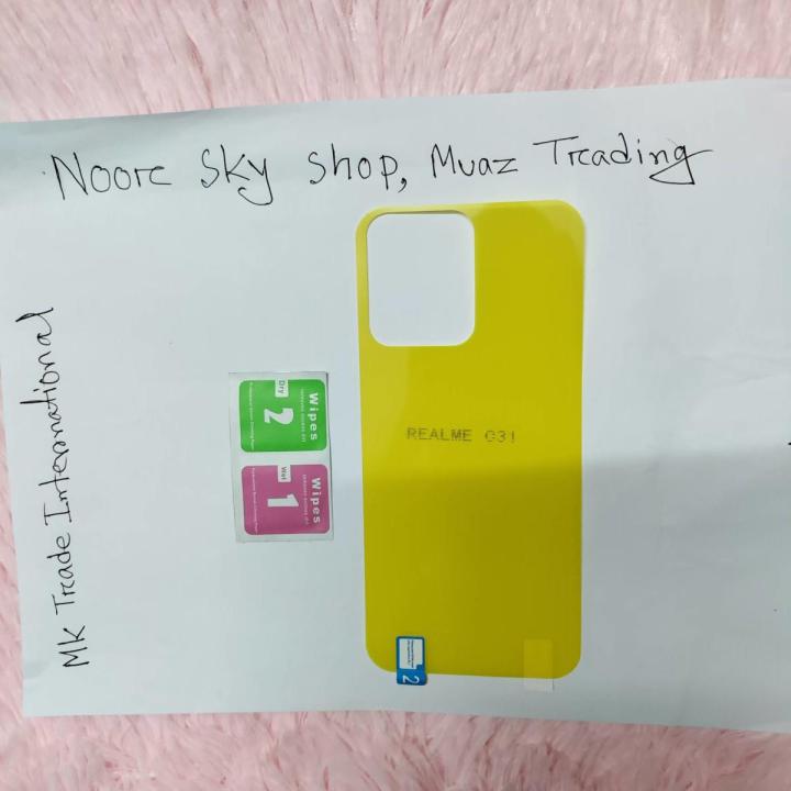 Realme C31 Premium Quality Hydrogel Flim Transparent Back Poly | Daraz ...
