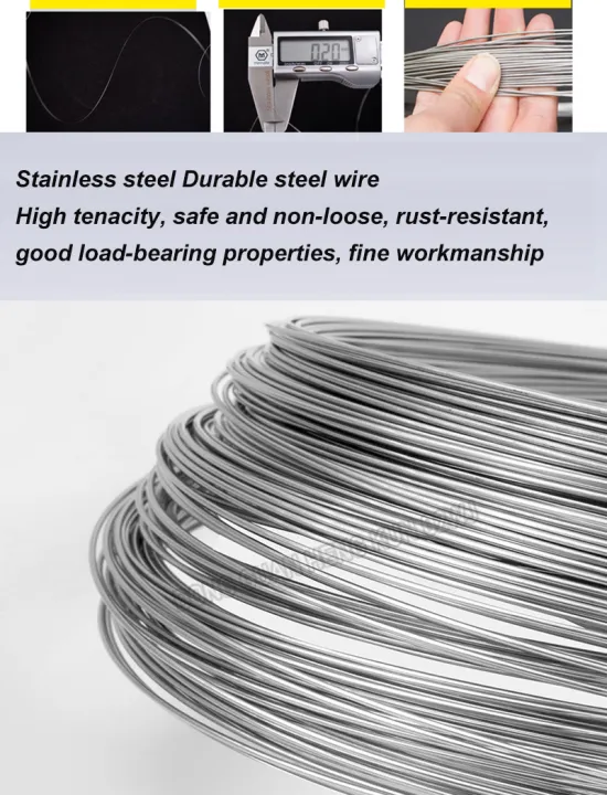 304 Stainless Steel Wire Hard/Soft Wire 0.1mm-3mm Length 1m/5m/10m ...