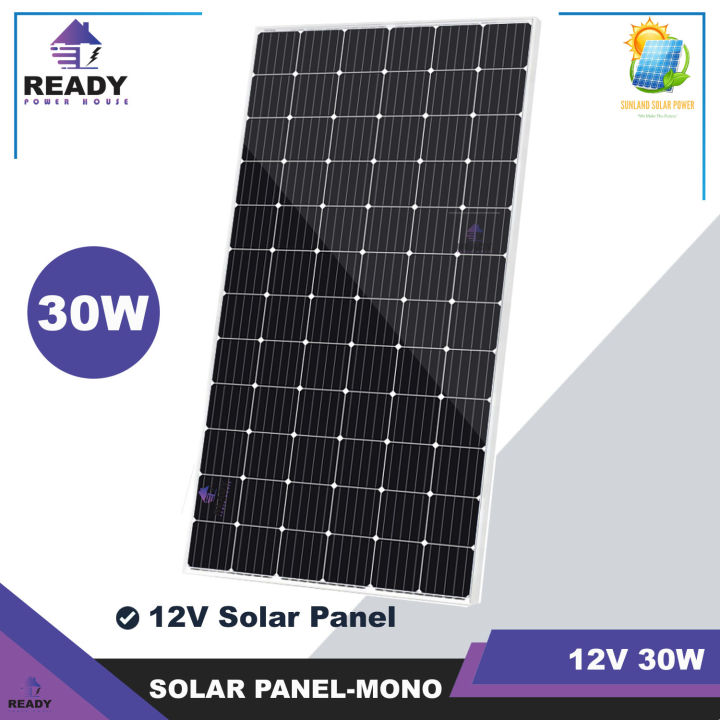 SOLAR PANEL 30 WATT 12V- MONO | Daraz.com.bd