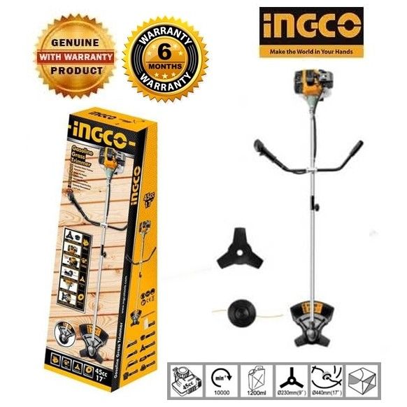 INGCO GASOLINE GRASS TRIMMER & BUSH CUTTER-GBC45441 | Daraz.com.bd