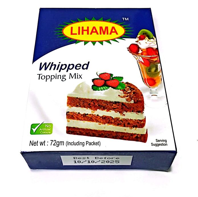 Lihama Whipped Topping Mix Vanilla - 72gm Pack Whipped Topping Mix ...