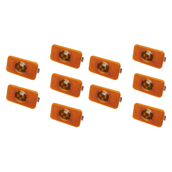 10Pcs 24V Car Truck LED Side Marker Light Amber Indicator Lamp 4 LED ...