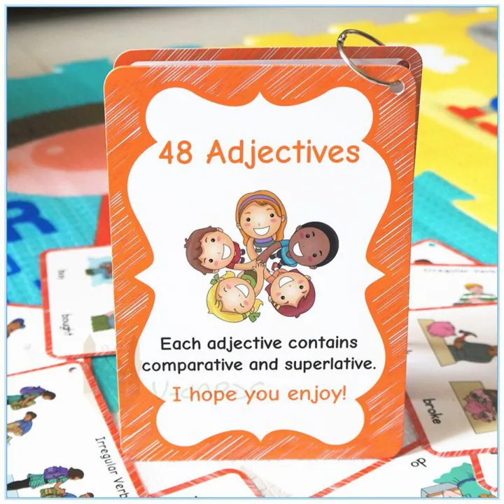 2023 16 Groups 48 Words Comparative Adjective English Learning Cards ...